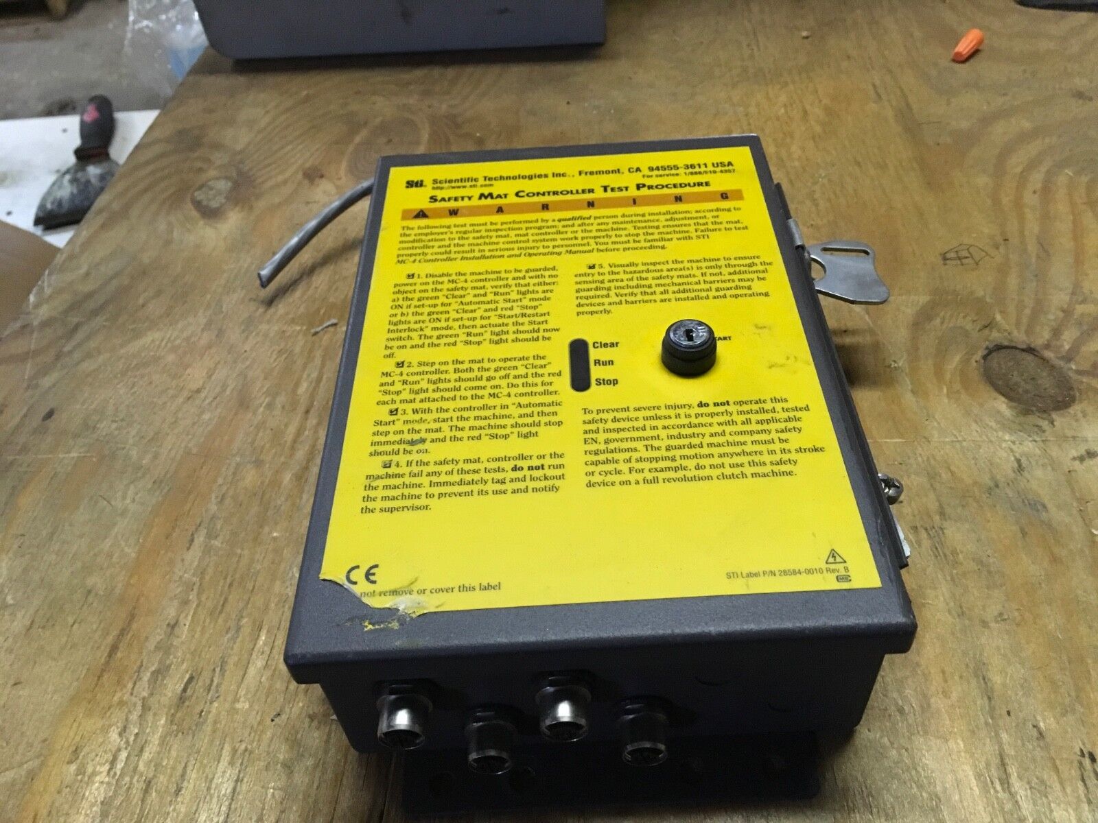 Sti Safety Mat Controller Test Procedure, model MC4-0104, input 24vdc ...