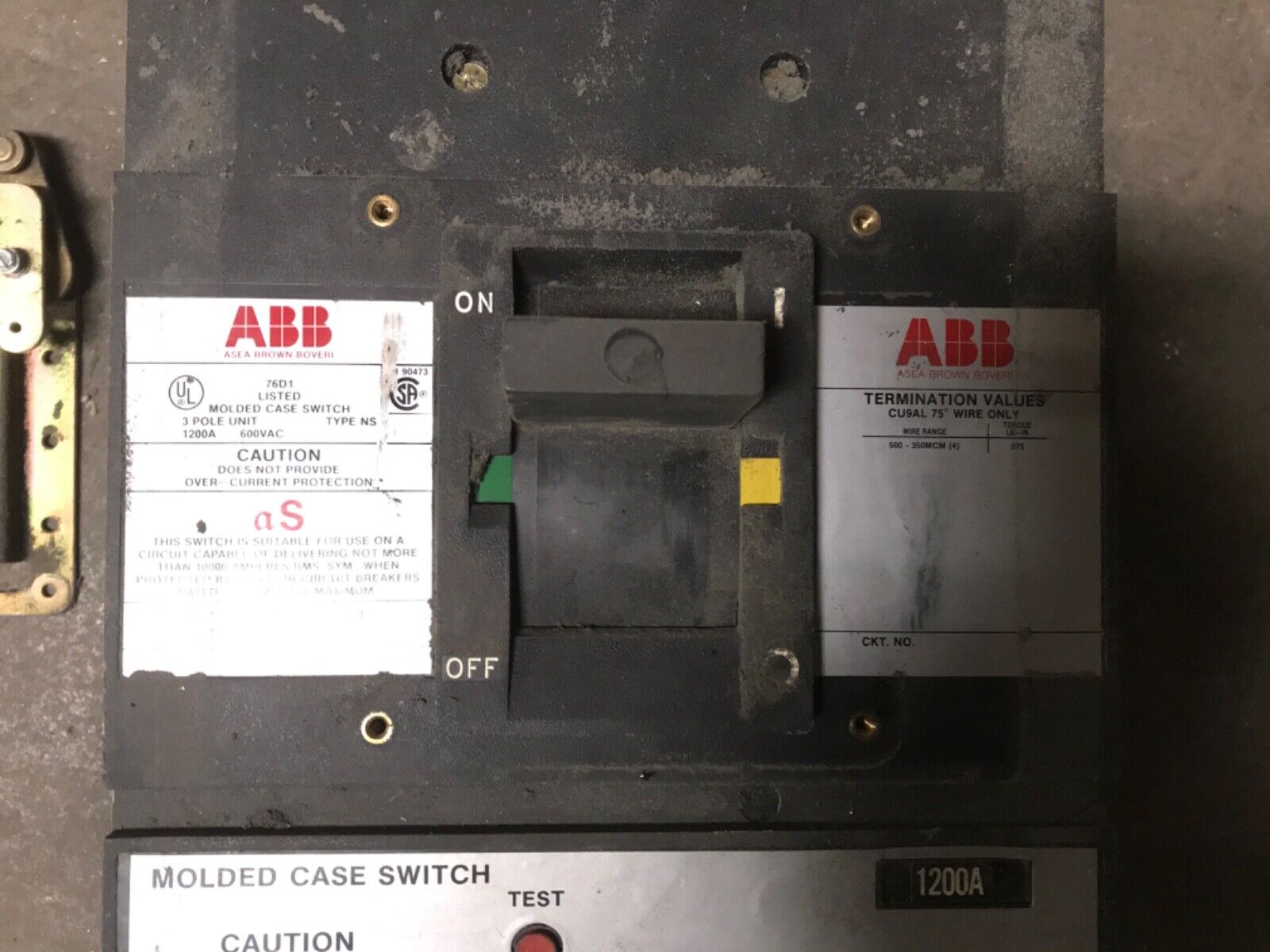 ABB Breaker, 76D1, 1200amp, Free Shipping To Lower 48, With warranty ...
