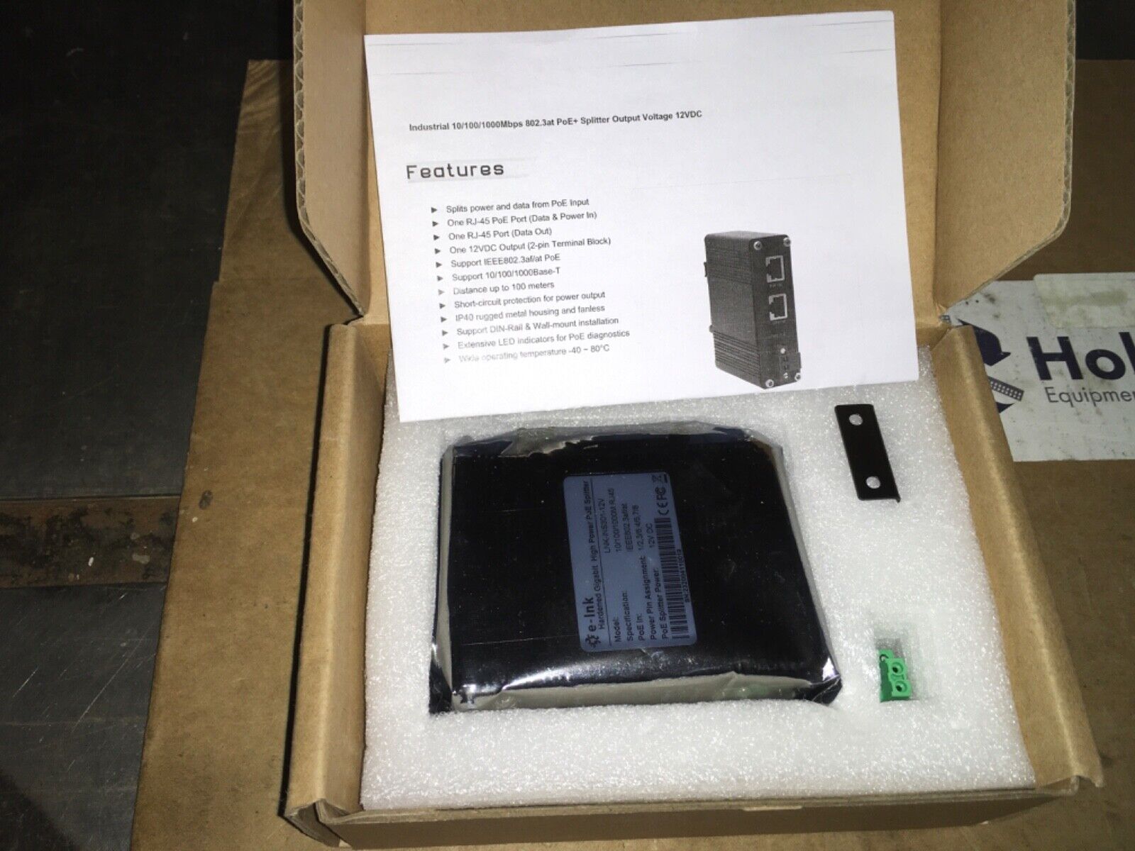 Elenzk e-ink PoE injector-industrial gigabit PoE, LNK-INJ301, , KP-682 ...