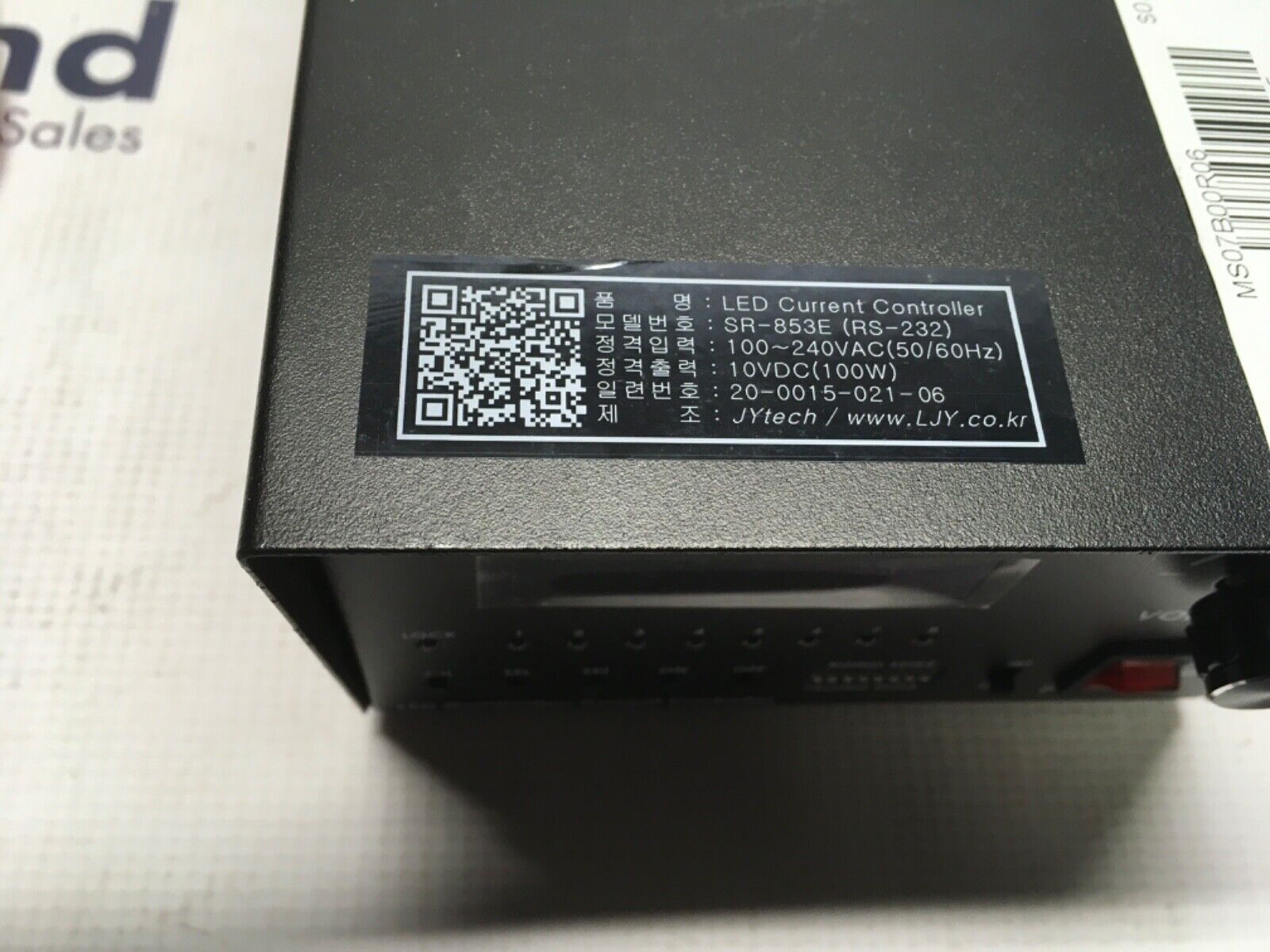 JYtech LED, SR-853E, Illumination Current Controller, LG-1568 - Electrical Control - Holland ...