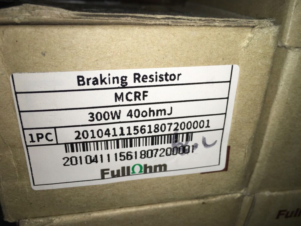 FullOhm dynamic braking resistor, MCRF, 300W, 40ohm, NOS, LG-2109 ...